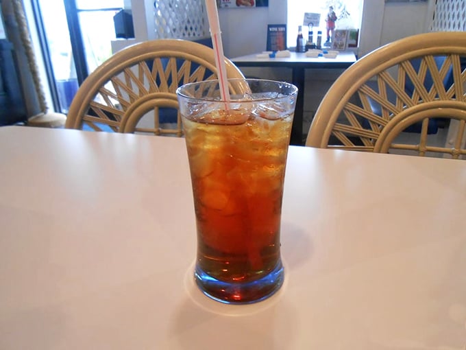 Sometimes the simplest pleasures—like this perfectly brewed iced tea—are the perfect counterpoint to a seafood feast in the Florida heat.