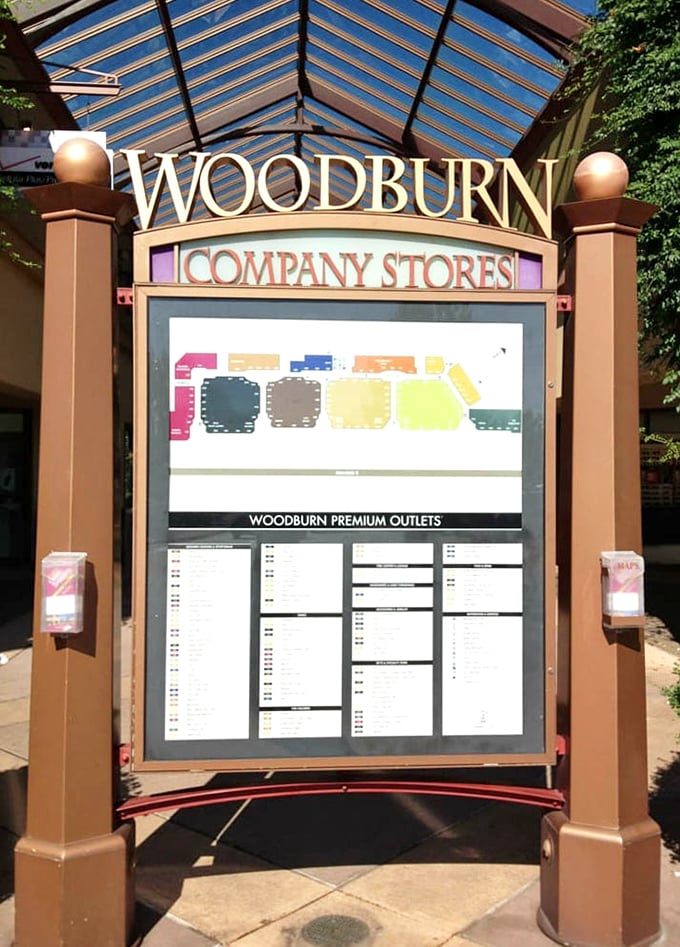 The information board—your treasure map to navigational sanity in this shopper's paradise. Study it like you're planning a heist.