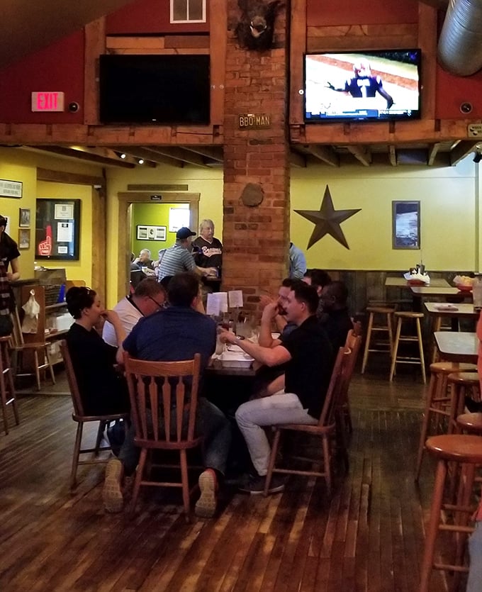 The dining room feels like the living room of that friend who always throws the best parties—comfortable, welcoming, and ready for good times.