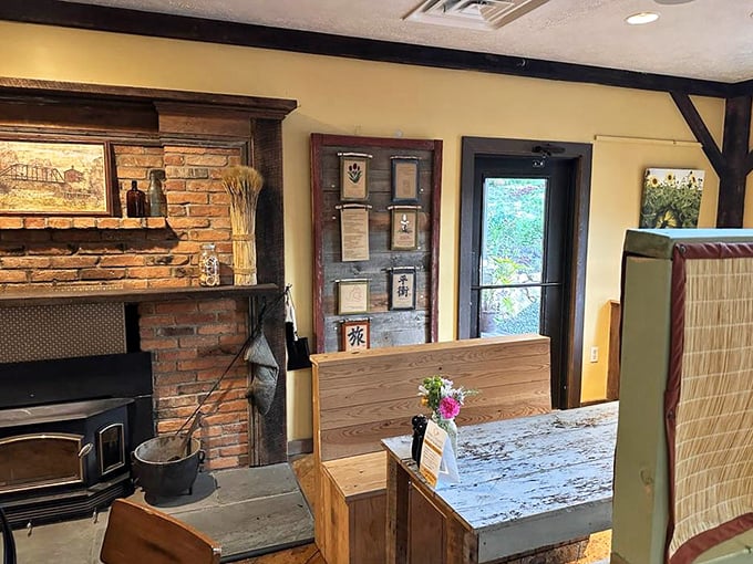 The fireplace isn't just decorative—it's a reminder that before "artisanal" was trendy, it was simply how things were done in places that cared.