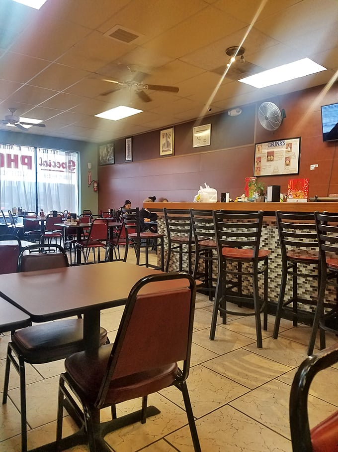 The dining room feels like someone's living room – if that someone happened to be an exceptional Vietnamese cook with extra tables.
