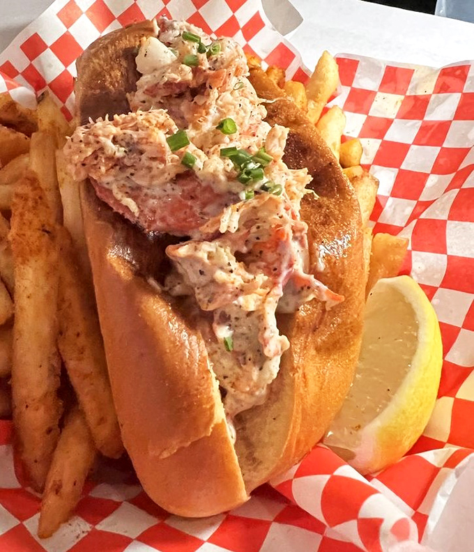 A proper lobster roll should be simple yet sublime—sweet meat, minimal dressing, perfect bun—and this one passes the test with flying colors.
