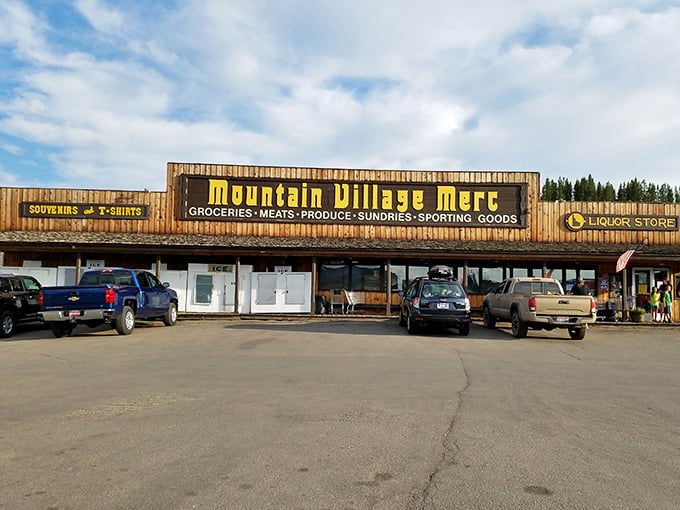 The Mountain Village Merc: where expedition planning begins, forgotten supplies are found, and local gossip flows as freely as the nearby river.
