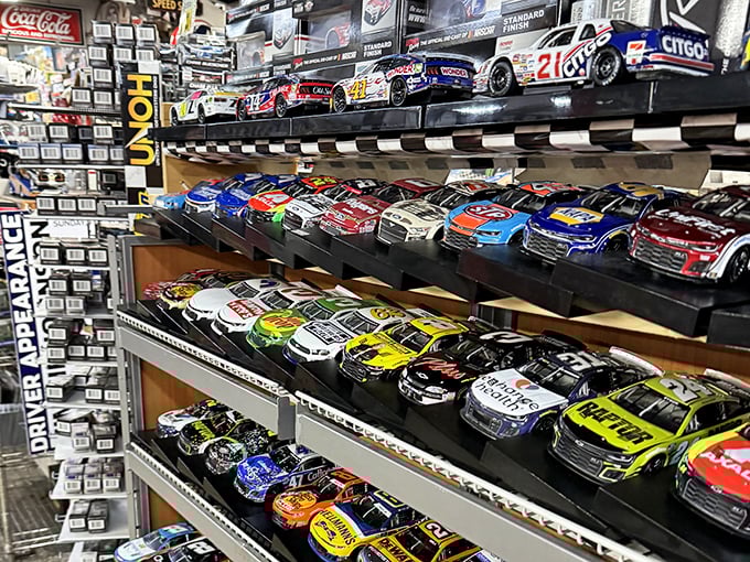 NASCAR heaven in miniature form—all the excitement of race day without the sunburn or overpriced concessions.