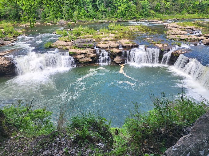 This perfect circular cascade creates nature's most inviting swimming hole. The Earth's version of an infinity pool.