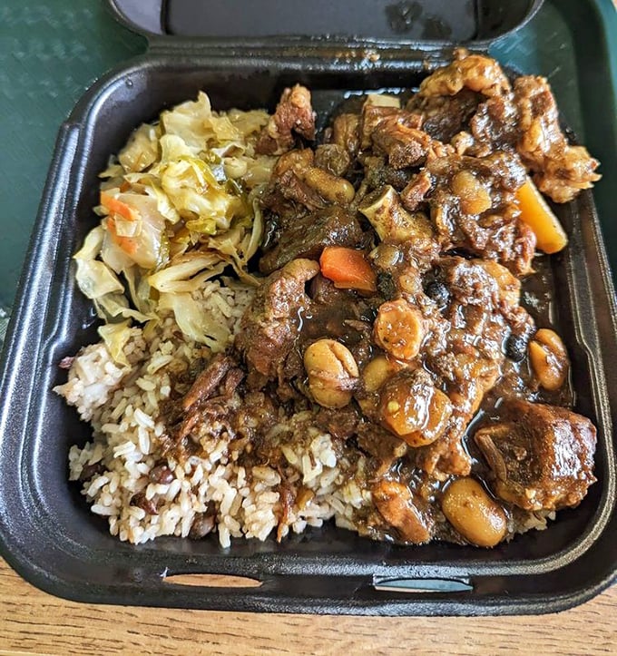 Oxtail stew with butter beans: proof that patience in cooking yields rewards that make fast food seem like a sad compromise.
