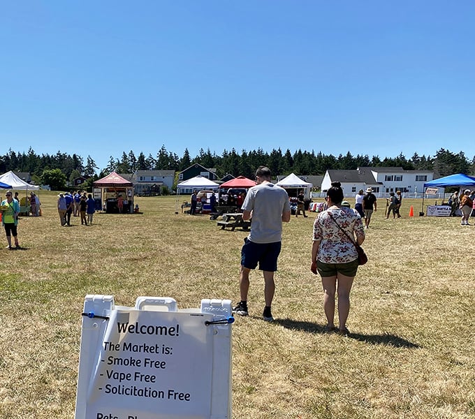 At Coupeville's farmers market, "locally sourced" isn't a marketing gimmick – it's just what happens when farmers live ten minutes from their stands.
