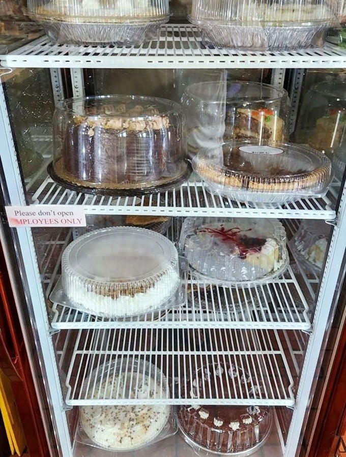 The dessert case—where willpower goes to die and "I'll just have a bite" becomes the biggest lie you'll tell yourself today.