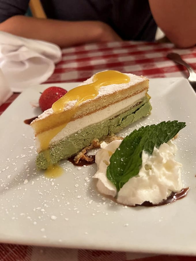 Not your nonna's dessert—this pistachio torta with lemon sauce performs a delicate balancing act between nutty richness and bright citrus notes.