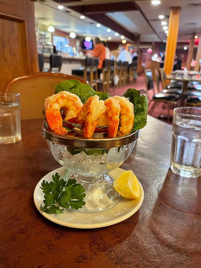 Shrimp cocktail: the timeless appetizer that never goes out of style. Those plump prawns aren't just seafood—they're a celebration on ice.