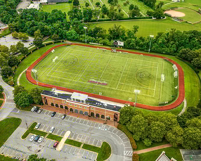 Roy Kirby Stadium at Washington College – where athletics meet academics in a setting so green it makes AstroTurf jealous.