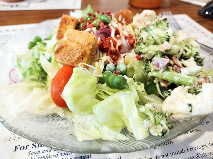 A salad that doesn't apologize for being a salad—crisp, colorful, and substantial enough to satisfy without making you feel like you're punishing yourself.