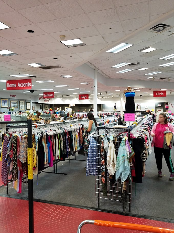 The children's section—where tiny fashionistas and their budget-conscious parents find style without the sticker shock of retail prices.