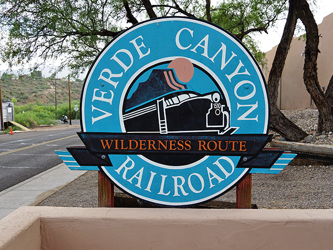 The railroad's distinctive logo captures the essence of this wilderness journey—where rails and nature create the perfect partnership.