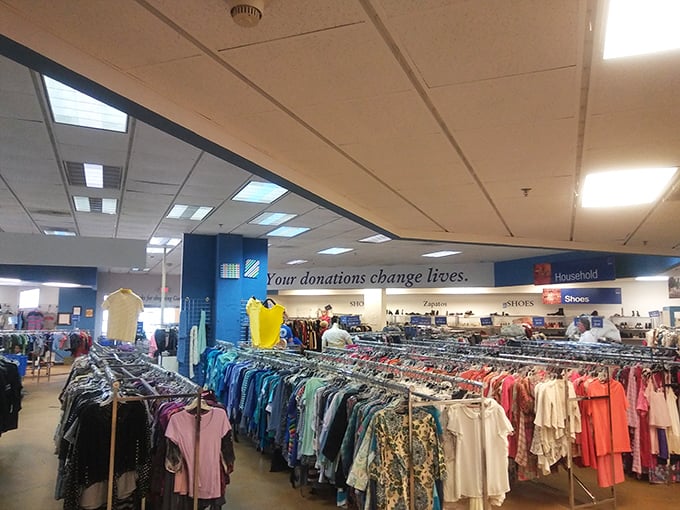 Your donations change lives isn't just a slogan—it's the mission behind the markdown madness. This organized retail section complements the bin-diving experience.