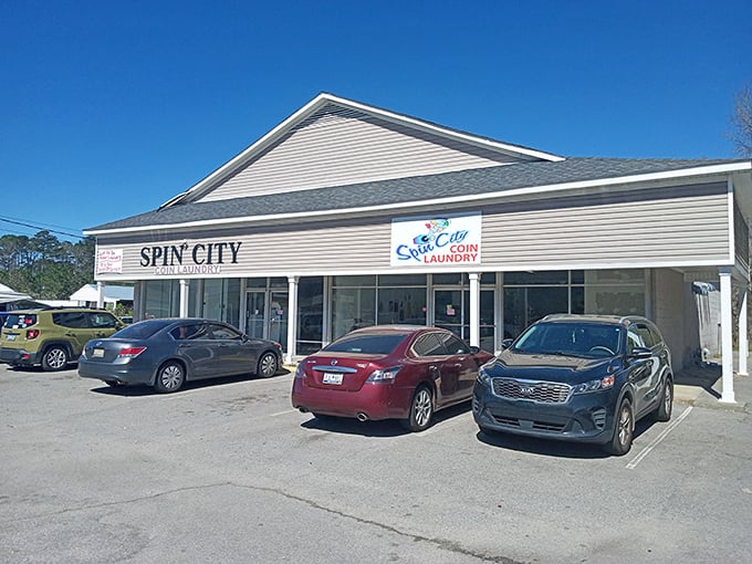 Spin City Coin Laundry—where locals exchange more than quarters and fabric softener; they trade stories that bind the community together like static cling.