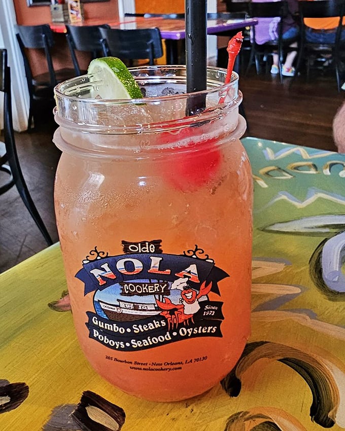 This isn't just a cocktail—it's summer in a mason jar, complete with the promise of good times rolling just around the corner.