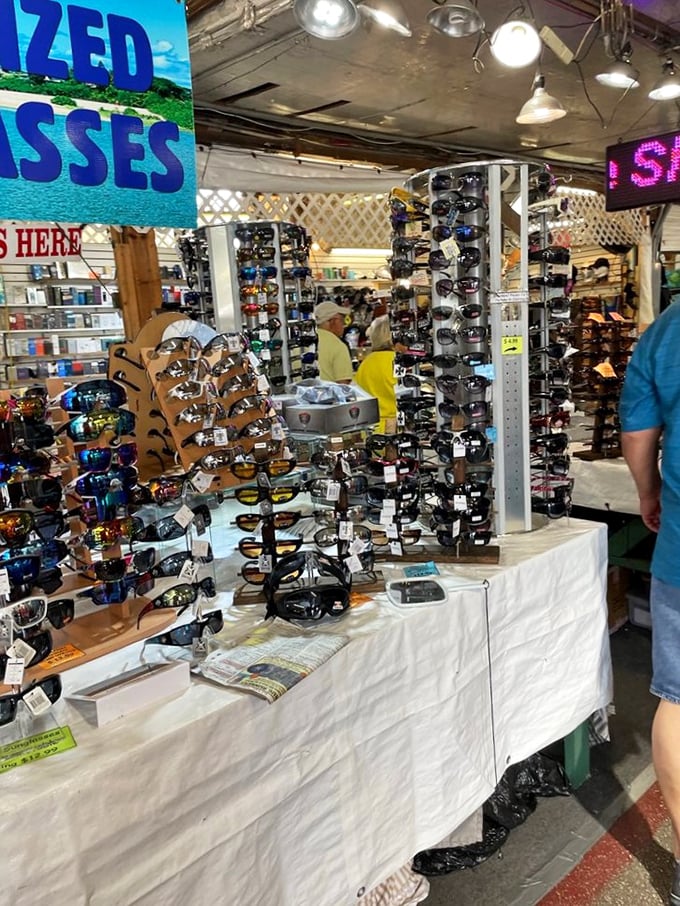 Sunglasses as far as the eye can see—which is pretty far when you're not squinting into the Florida sunshine.
