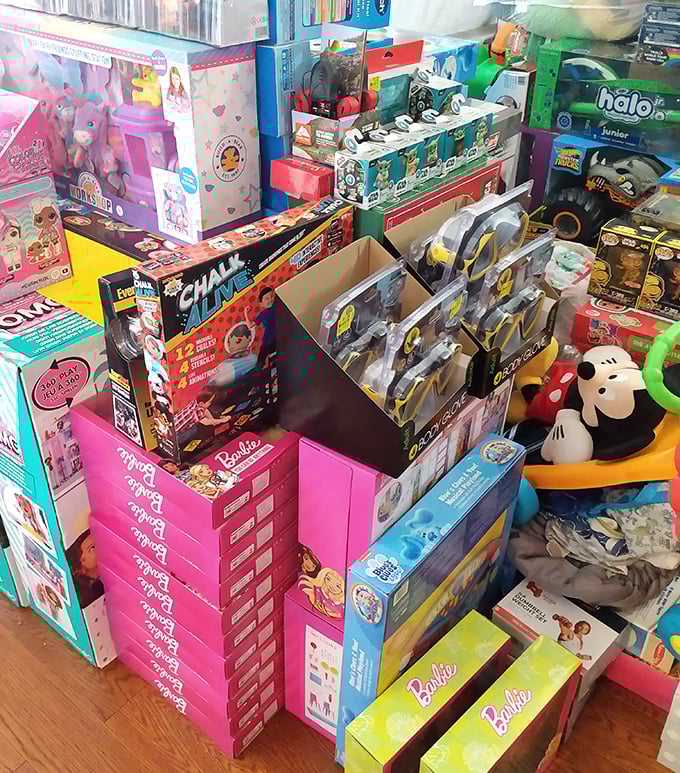Toy paradise where Barbie meets Baby Yoda in a cross-generational playground that makes adults wish they were kids again.
