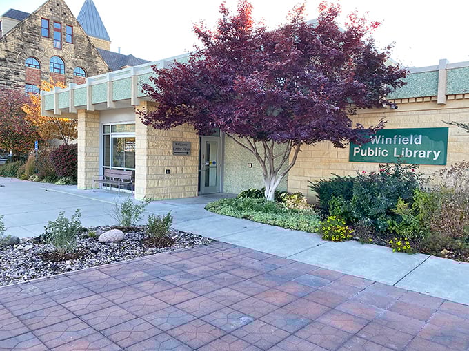 Winfield Public Library—where the WiFi is free, the librarians remember your name, and nobody rushes you through the newspaper. Digital detox with benefits!