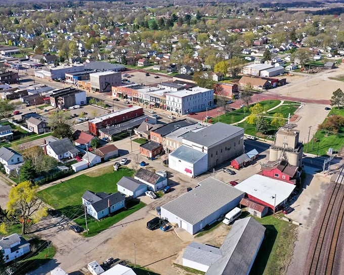 From above, Princeton reveals itself as the perfect blend of orderly grid and organic growth – like someone planned a town, then let it breathe.