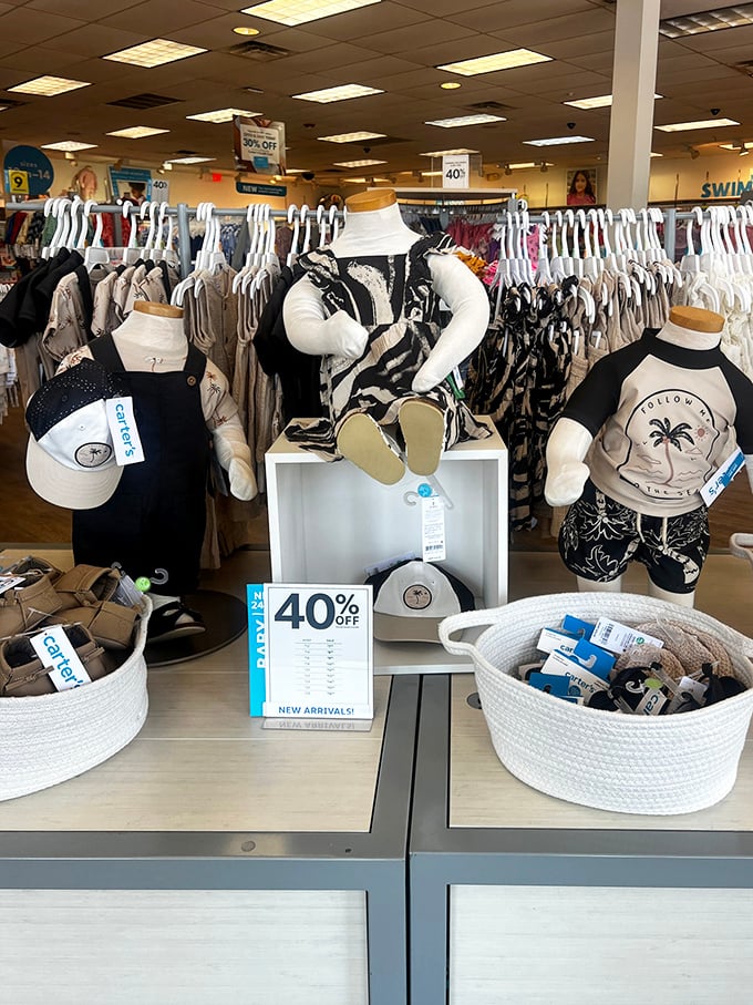 Beach-ready outfits for the littlest vacationers, complete with sun hats and tropical prints—starting the Florida fashion sense early.
