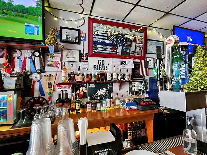 The bar area—where Eagles fans become family and strangers become friends, especially after that second beer.