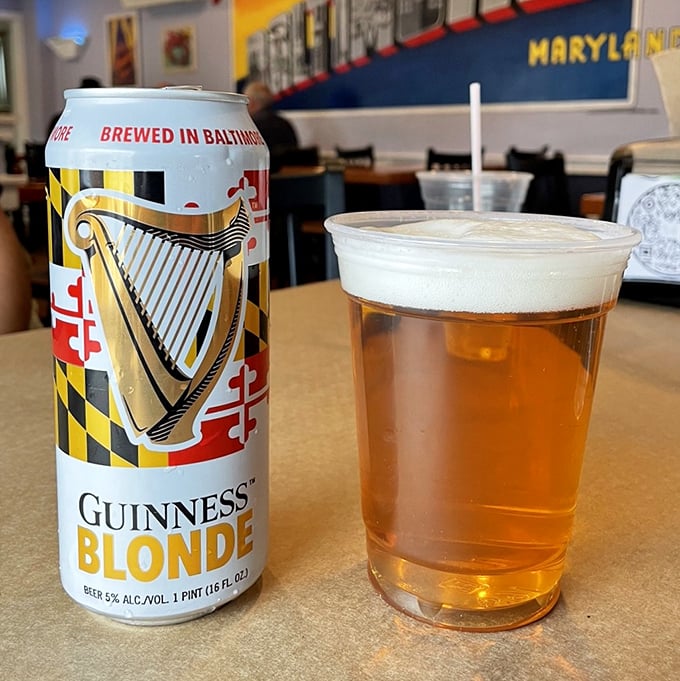 A Maryland beer with Maryland seafood—it's not just a pairing, it's practically a state law. The Guinness Blonde, brewed in Baltimore, makes the perfect companion.