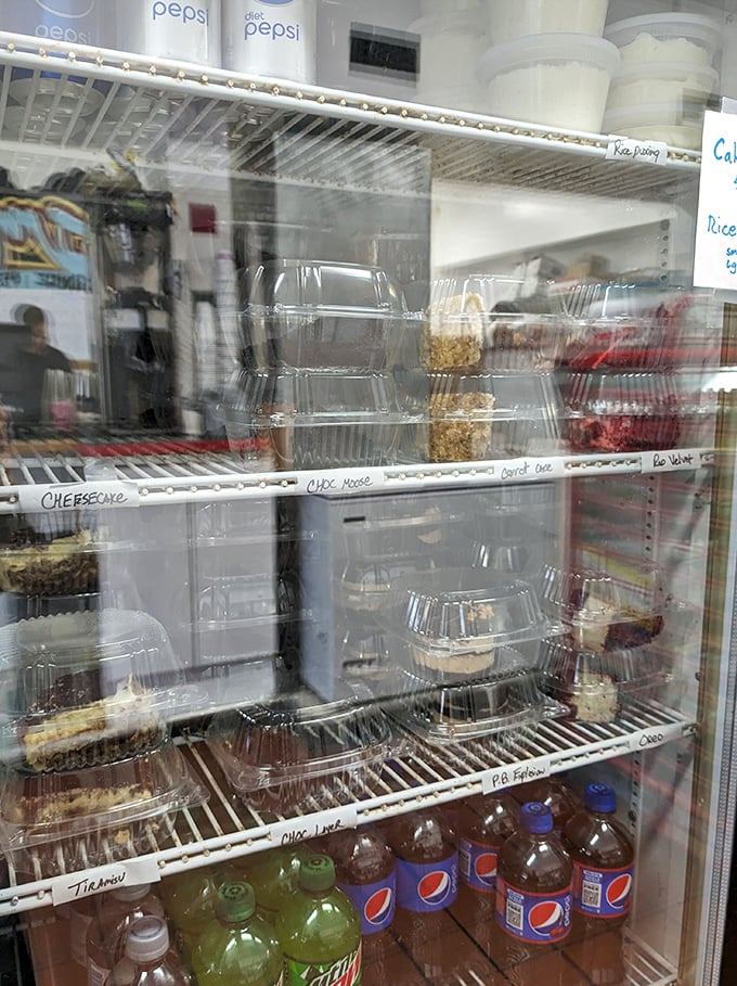 The dessert case—where willpower goes to die. These sweet treats are the perfect finale to your sandwich symphony.
