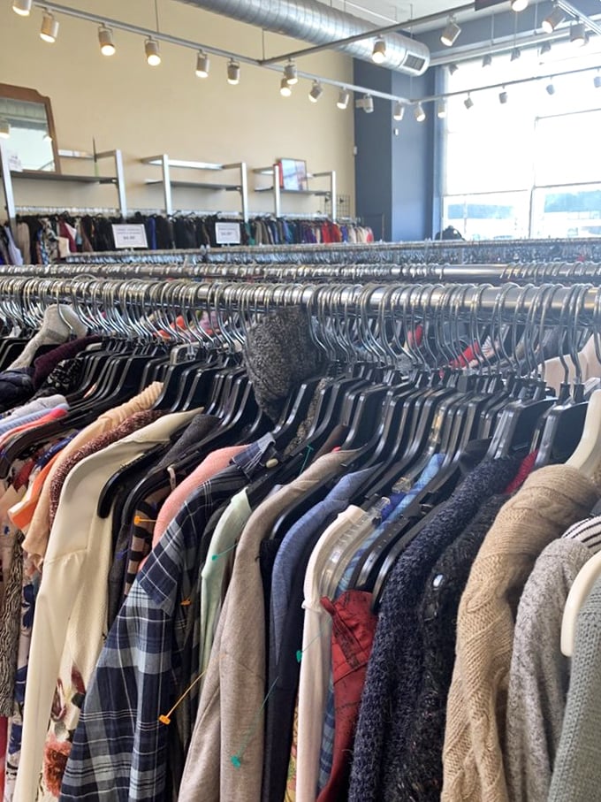 Rack after rack of possibilities—where vintage flannel meets last season's designer pieces in the great democratic equalizer of fashion.