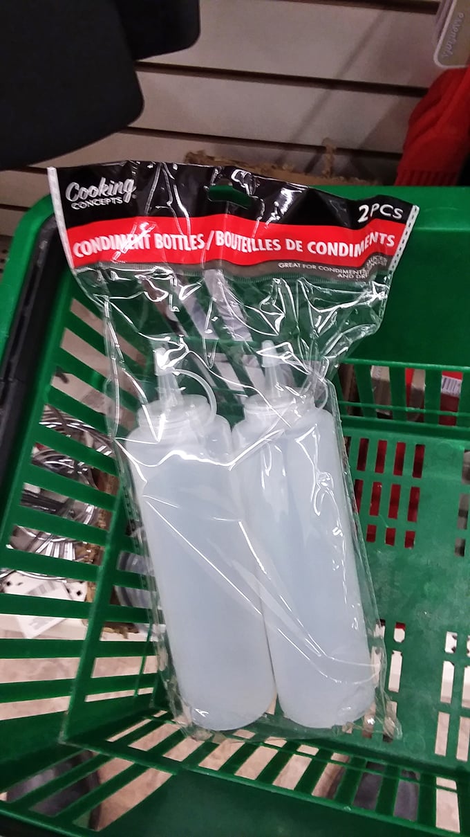 These squeeze bottles represent the unsung heroes of home cooking—bringing order to condiment chaos for just a buck.