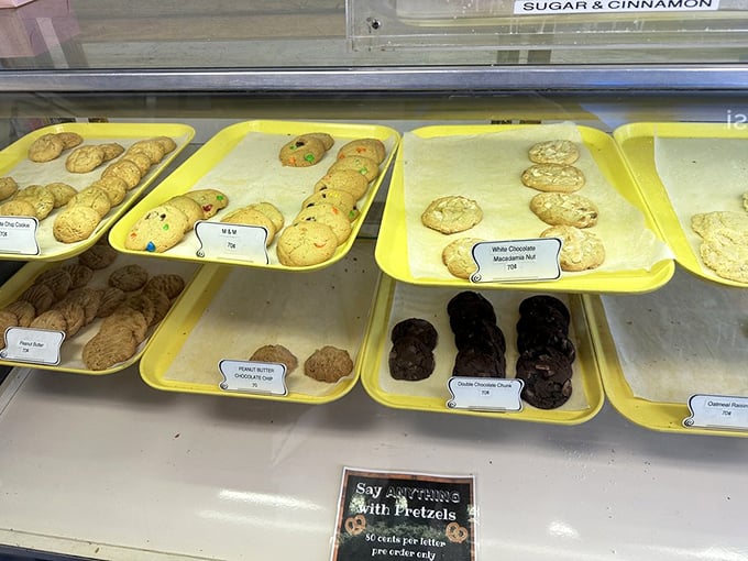 Sweet meets pretzel in these cookie trays—proving The Pretzel Shop knows how to satisfy both sides of your cravings in one stop.