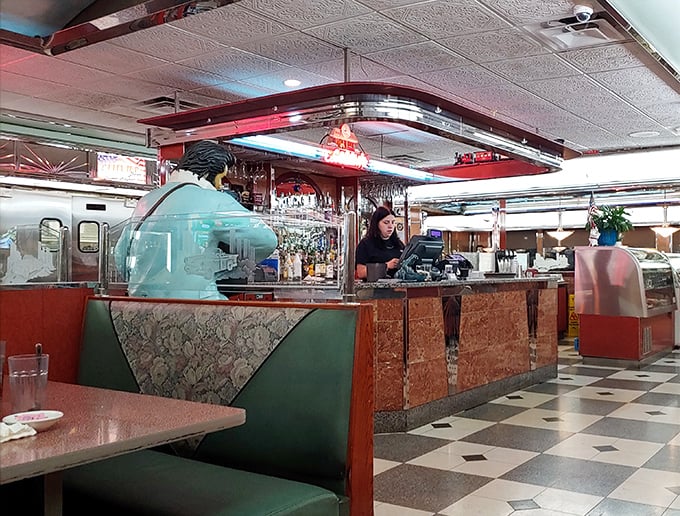 The counter is where the magic happens—where coffee refills appear before you ask and where solo diners find community in the shared ritual of breakfast.