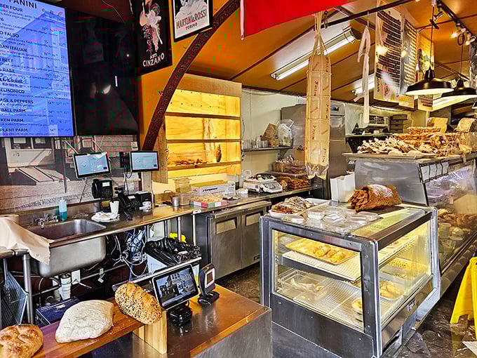 The command center where sandwich dreams become delicious reality – no fancy equipment, just pure deli expertise.