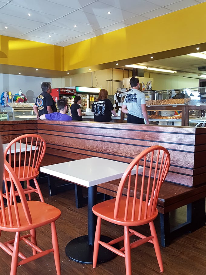 The friendly counter crew ready to guide you through tough decisions about which delicious treats to take home.