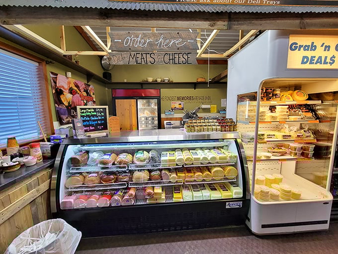 The deli case—where cheese dreams come true and meat fantasies are realized. I've seen people press their faces against this glass like children at toy stores.