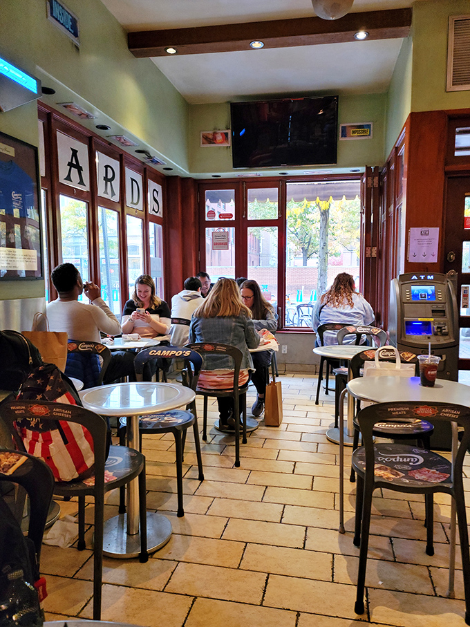 Lunchtime at Campo's brings together students, tourists, and locals—all united by the universal language of really good sandwiches in historic surroundings.