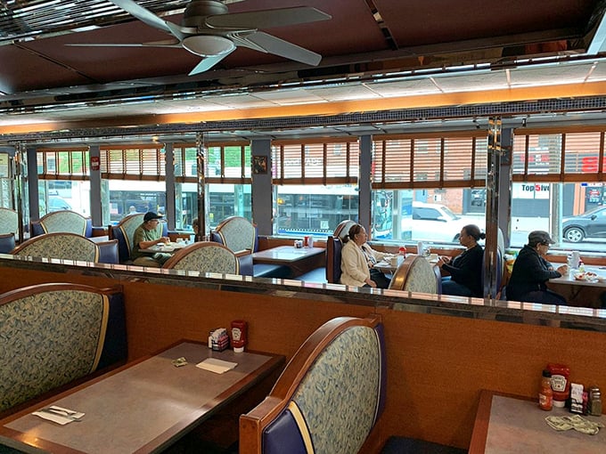 Morning light streams through windows as regulars settle into their usual spots. Some relationships last decades; others just until the check arrives.