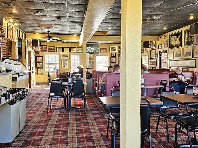 The dining room – half restaurant, half barbecue museum, all dedicated to the pursuit of smoked meat happiness.