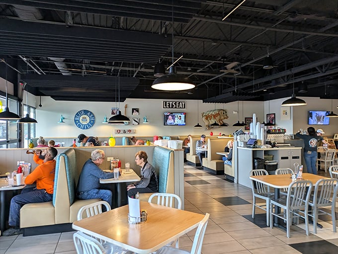 The dining room hums with the energy of regulars and first-timers alike, all united in the pursuit of Cincinnati's signature dish.