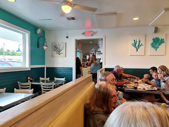 Multi-generational families gathering around seafood platters—this isn't just dining, it's creating memories that will be recalled at holidays for years to come.
