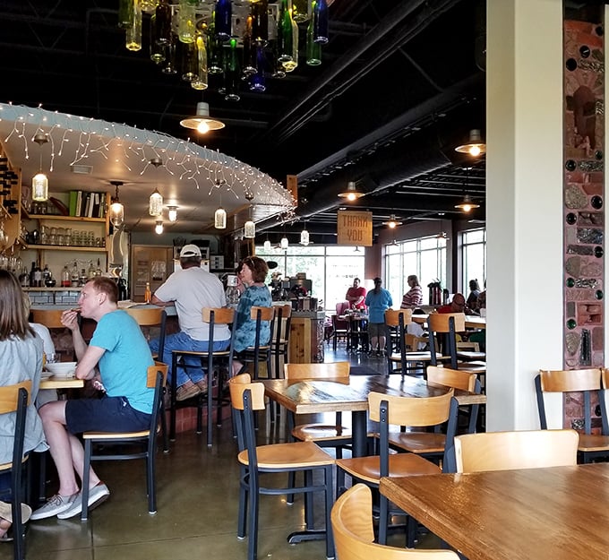 Where breakfast dreams come true—the buzz of conversation mixing perfectly with the aroma of locally-roasted coffee.