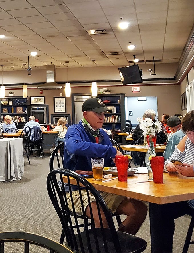 Local regulars know good seafood when they taste it, and their satisfied faces tell the whole story.