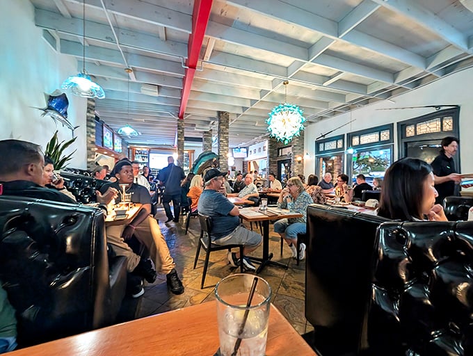 The diverse crowd speaks volumes—when seafood is this good, it creates its own community of devoted followers crossing all demographic lines.