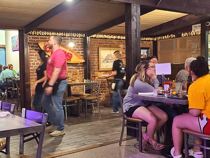 Where food brings people together – the dining area hums with the universal language of "mmm" and the occasional "you've got to try this."