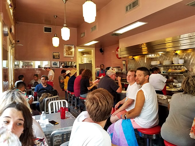 The morning rush reveals the Clover's democratic appeal – where tourists, locals, and night shift workers converge in pursuit of breakfast bliss.