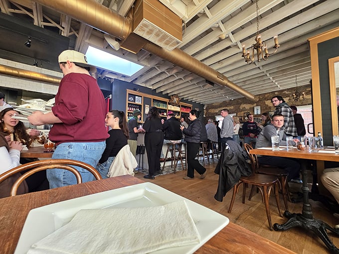 The packed dining room tells you everything you need to know—Clevelanders don't wait in line unless something is seriously worth it.
