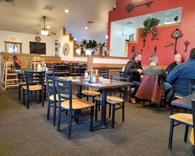 The dining area buzzes with the symphony of forks meeting plates and coffee cups being refilled—comfort food's natural habitat.