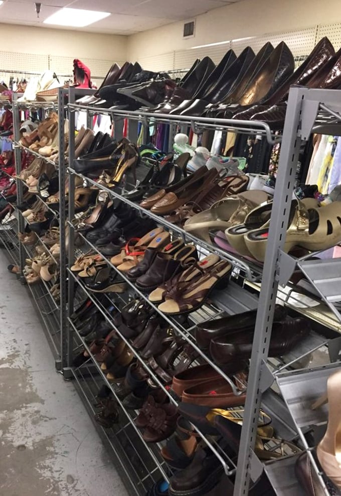 Shoe heaven exists, and it's organized by size. Cinderella would have saved herself a lot of trouble shopping here.