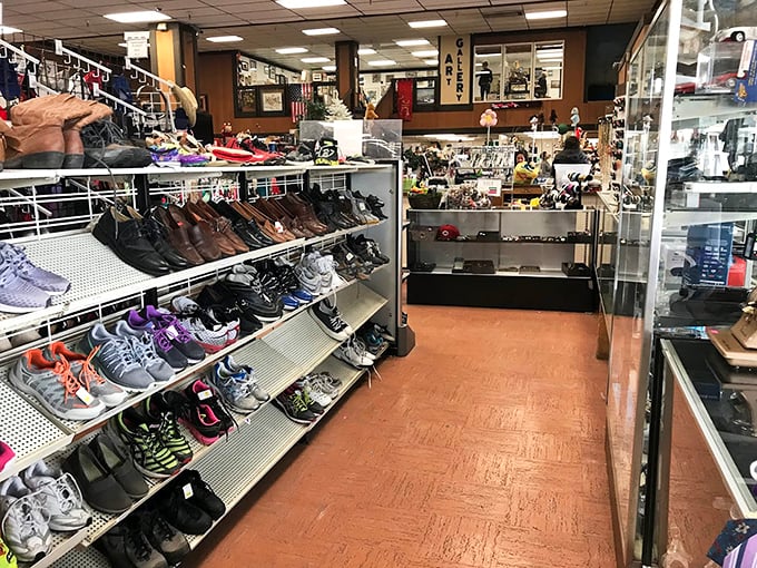 The shoe section – a podiatrist's dream or nightmare? Either way, barely-worn footwear at prices that won't make your wallet weep.